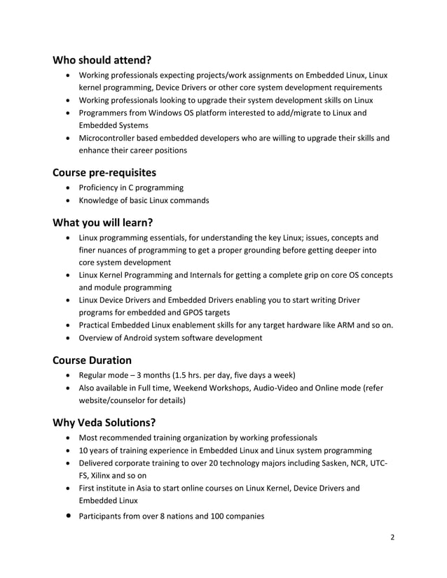 Linux Driver and Embedded Developer with Android Course Content ...