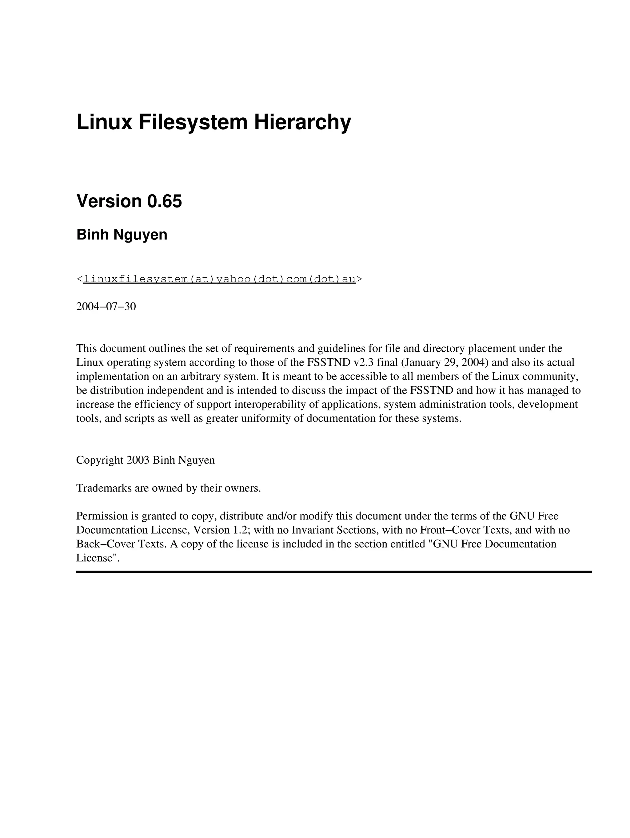 Linux filesystem-hierarchy | PDF | Operating Systems | Computer ...