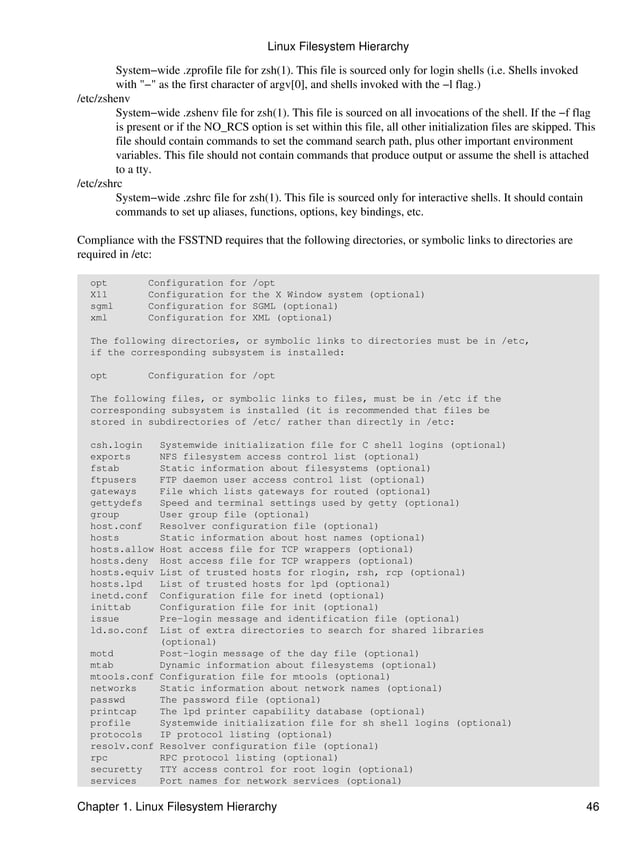 Linux filesystem-hierarchy | PDF