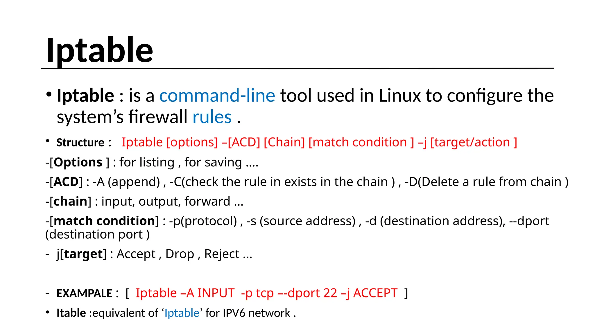 Linux Firewall (Netfilter )and tools .pptx