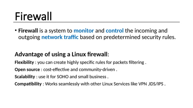 Linux Firewall (Netfilter )and tools .pptx