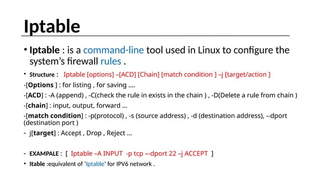 Linux Firewall (Netfilter )and tools .pptx