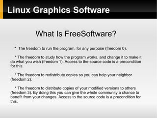 Linux graphic softwares | PPT