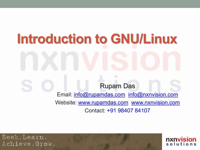 Introduction to GNU/Linux | PPT