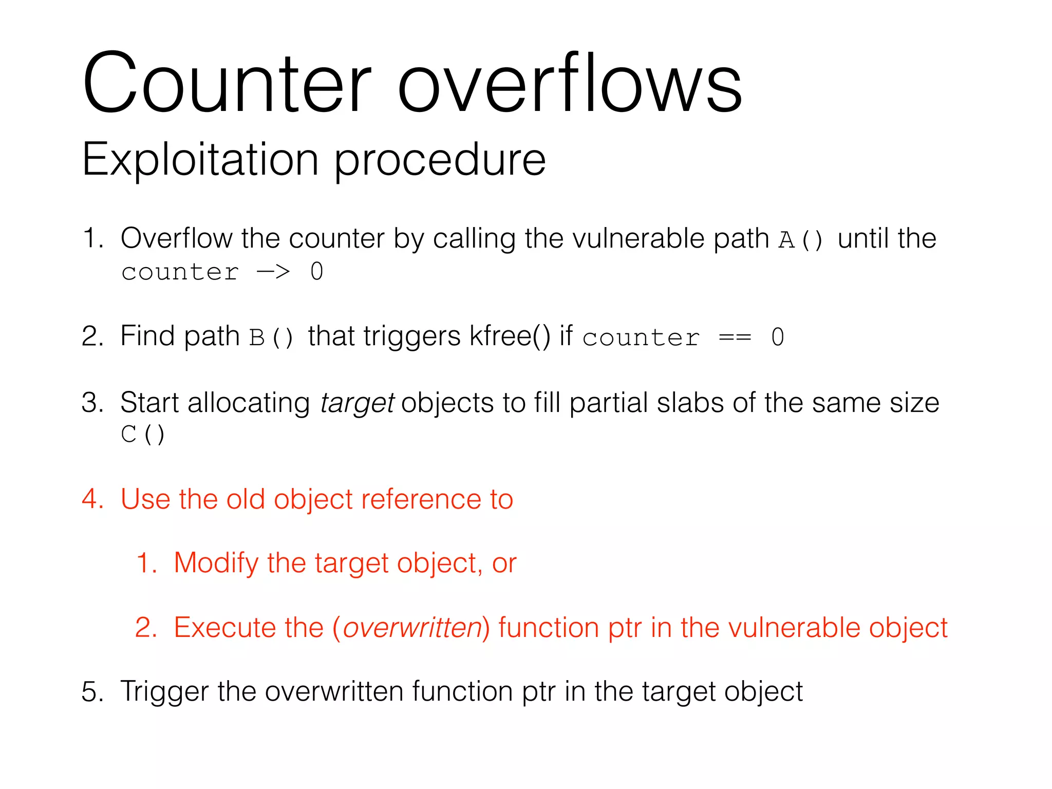 Exploitation of counter overflows in the Linux kernel | PPT