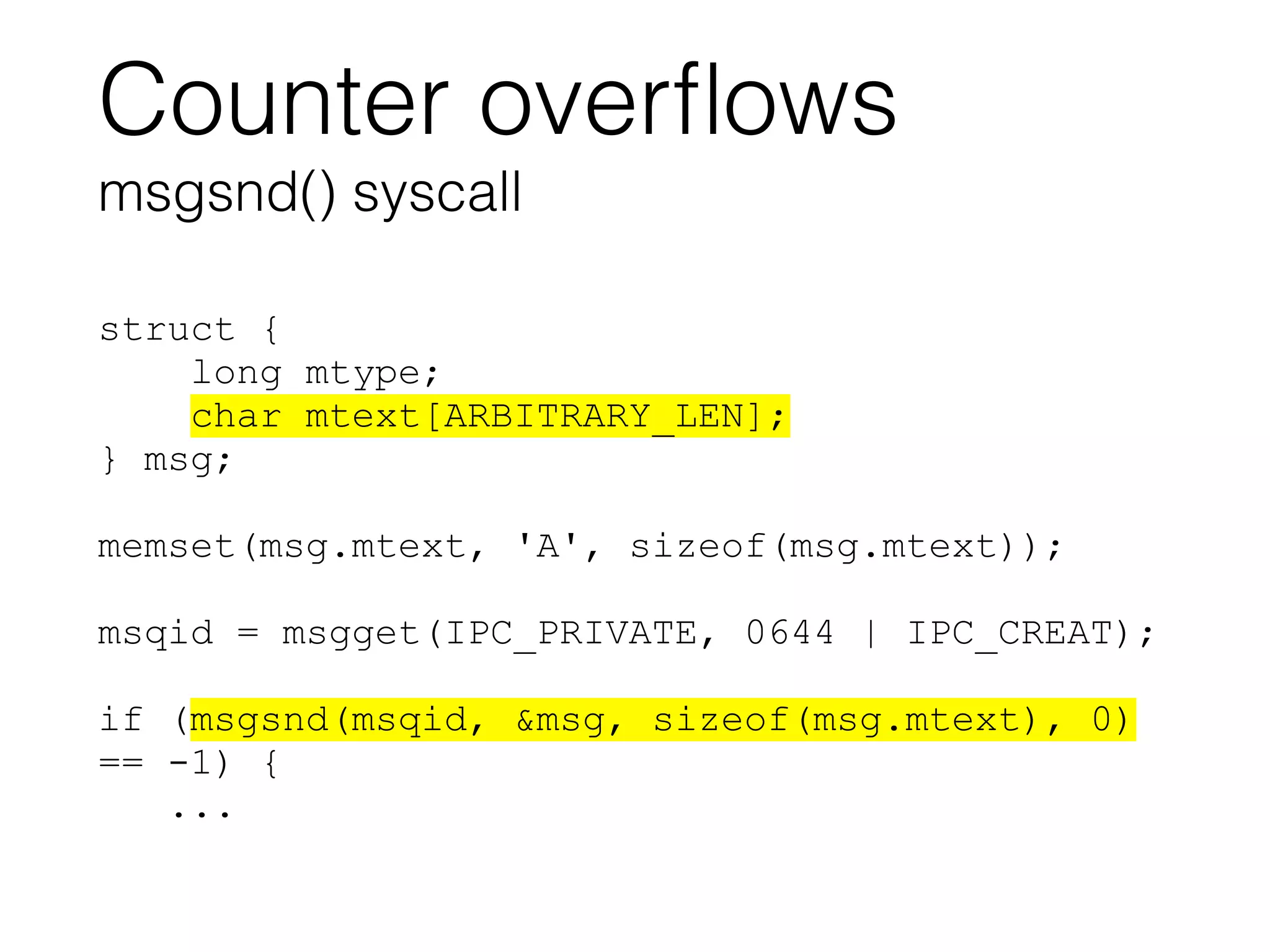 Exploitation of counter overflows in the Linux kernel | PPT
