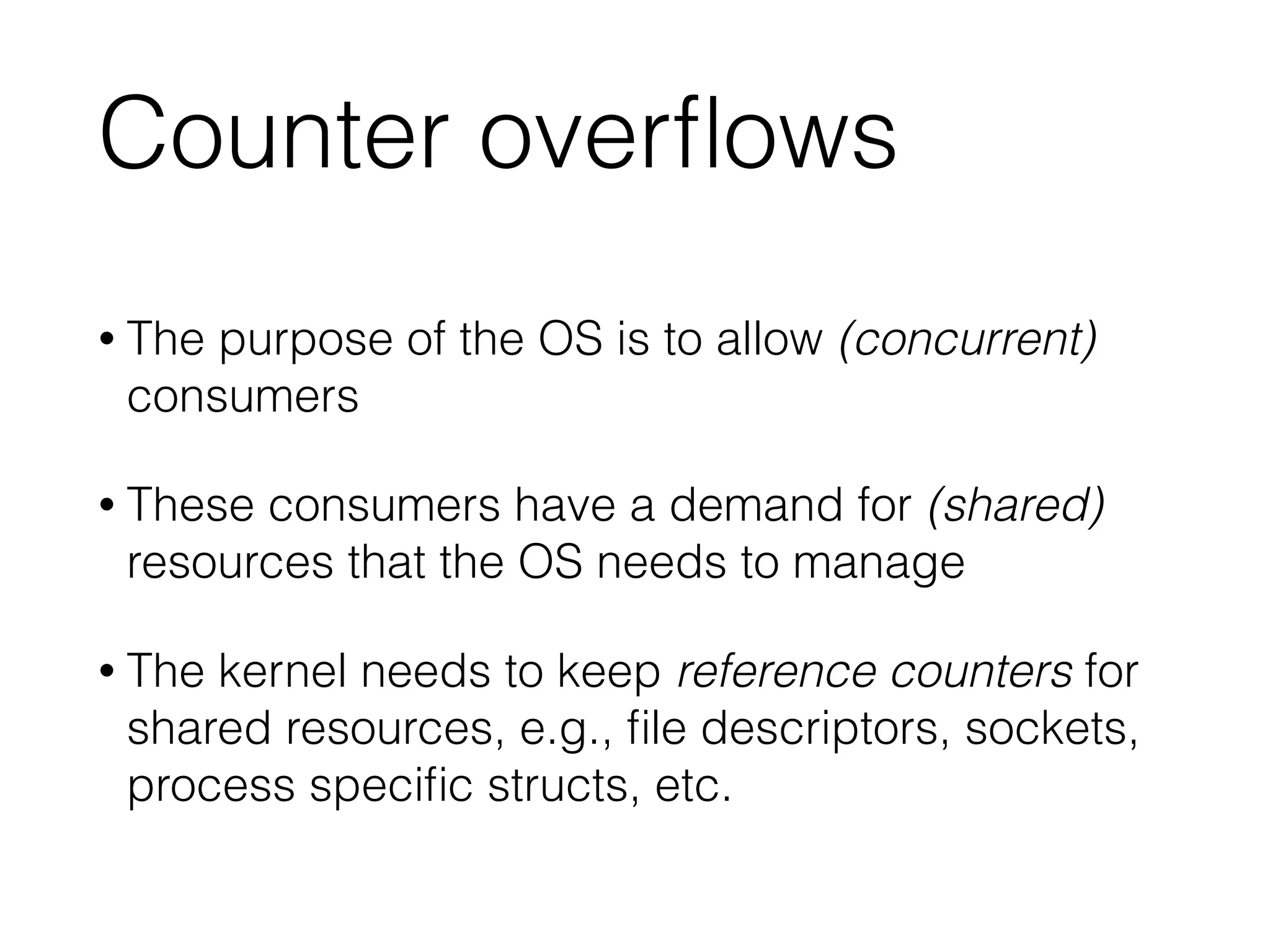 Exploitation of counter overflows in the Linux kernel | PPT