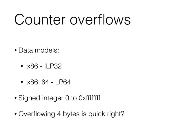 Exploitation of counter overflows in the Linux kernel | PPT