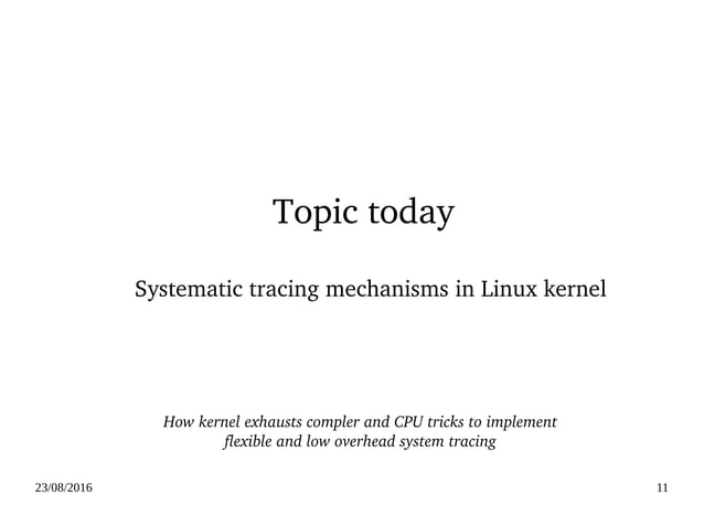 Linux kernel tracing | PDF