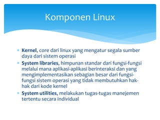 Pengenalan operatin system linux (linux fundamental) | PPT