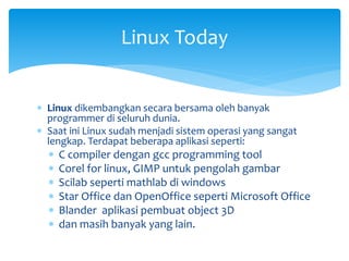 Pengenalan operatin system linux (linux fundamental) | PPT