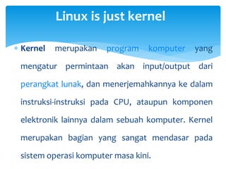 Pengenalan operatin system linux (linux fundamental) | PPT