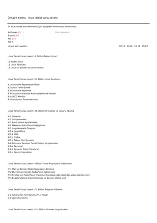 Linux temel-kursu-levent | PDF