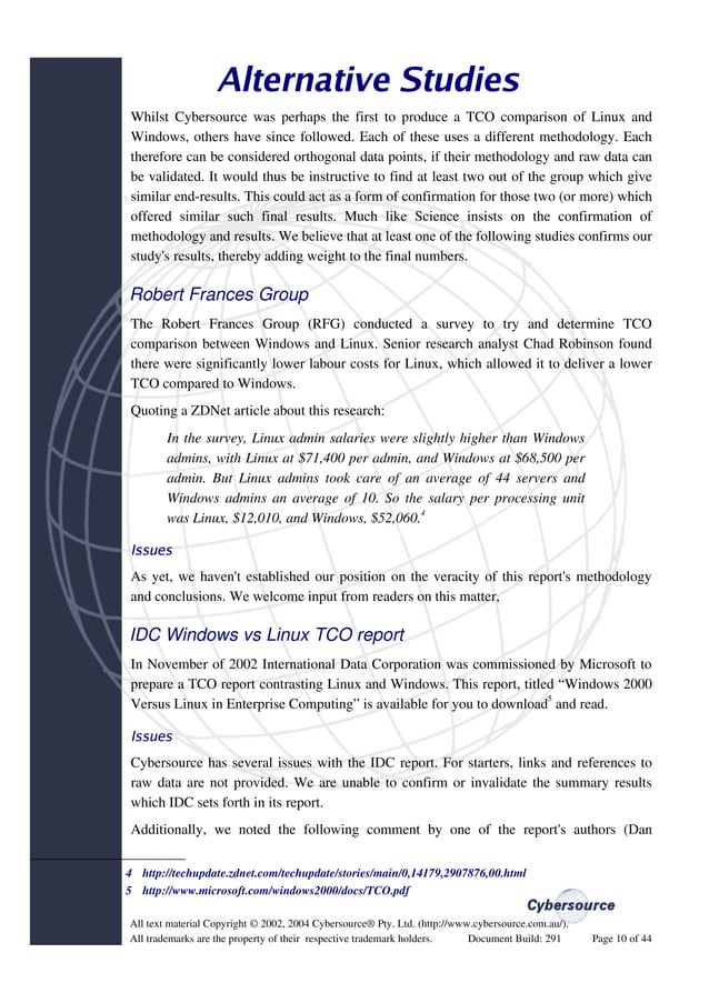 Linux Vs Windows Tco Comparison | PPT