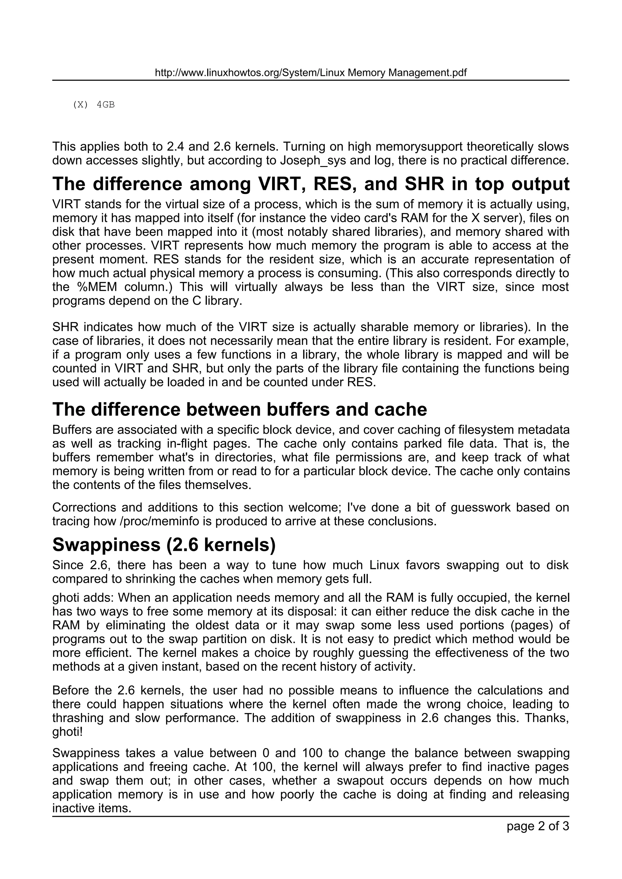 Linux%20 memory%20management | PDF