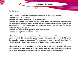The LINUX File System - R.D.Sivakumar | PPT