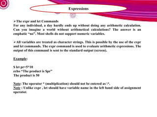 Expression in LINUX - R.D.Sivakumar | PPT