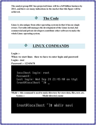commands that's are commonly used in linux | DOCX