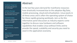 Linux & Open Source Panel: Driving New Innovation and Value on Your ...