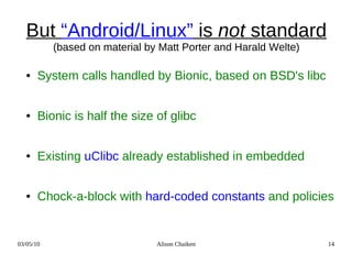 Linux, Android and Open Source in the Mobile Environment | PDF