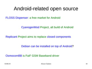 Linux, Android and Open Source in the Mobile Environment | ODP