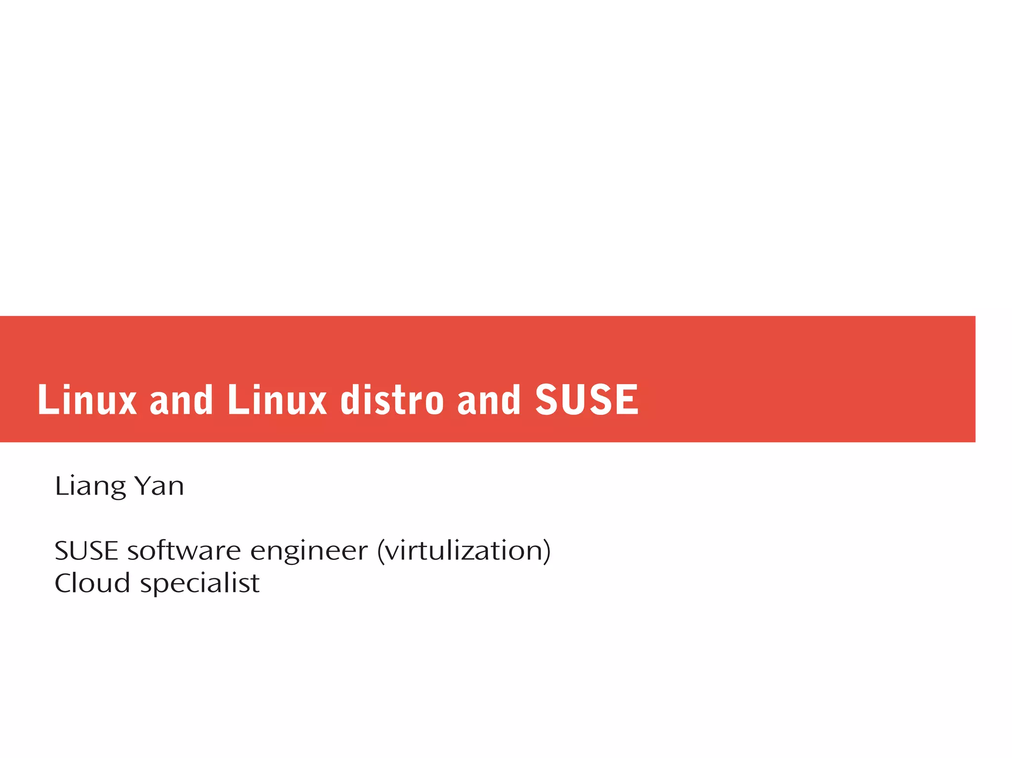 Linux and SUSE | PPT