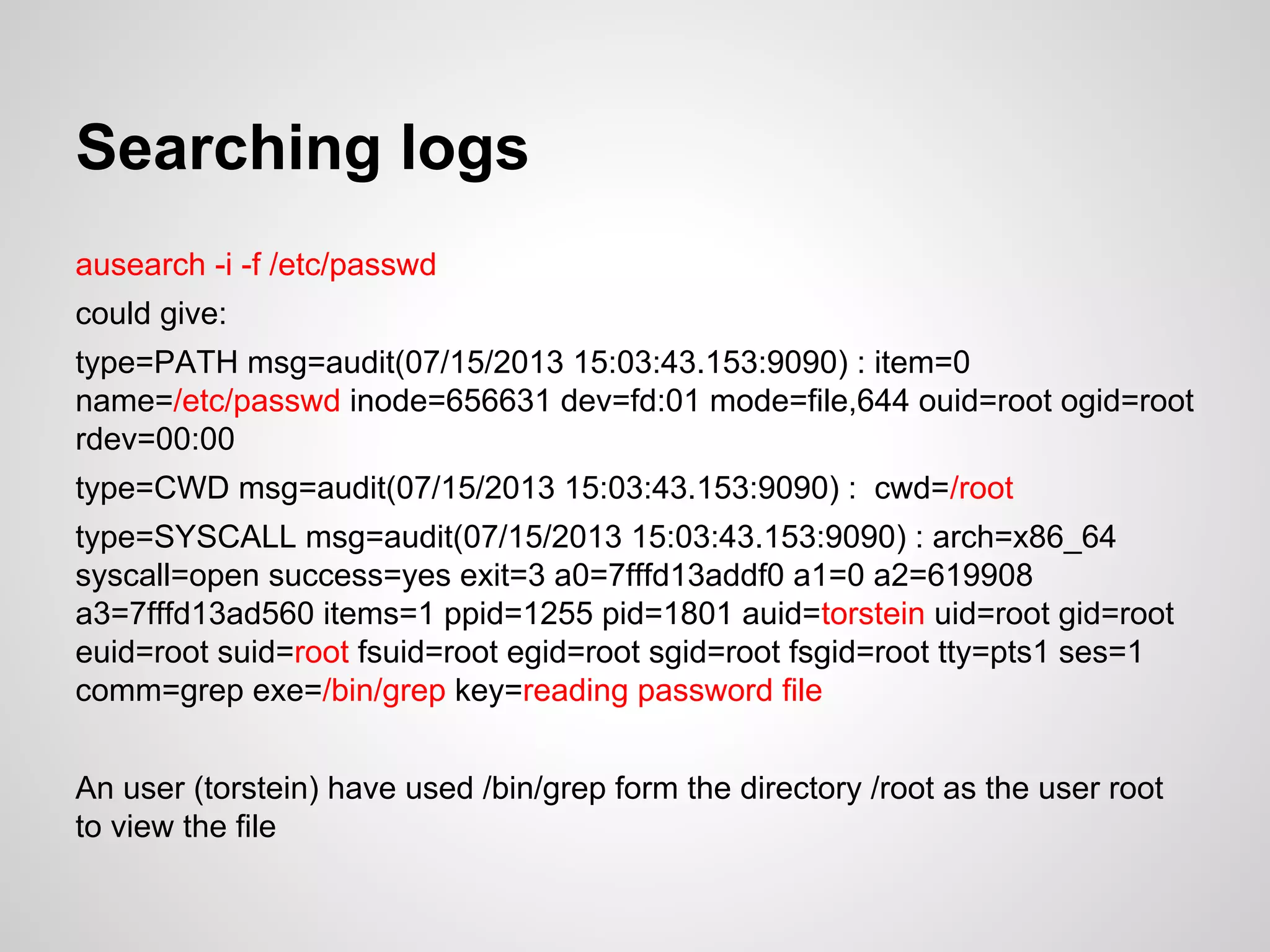 Linux Audit Framework Pdf Operating Systems Computer Software And