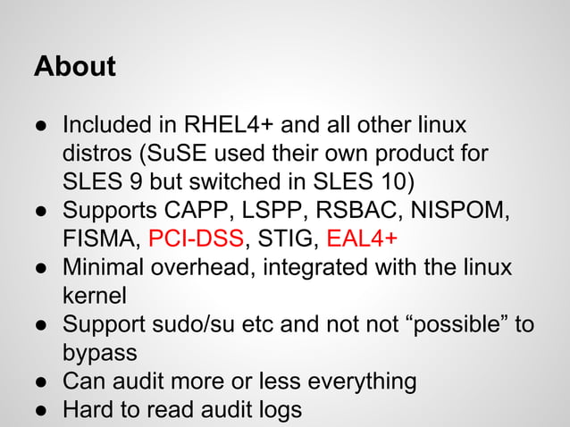 Linux audit framework | PDF | Operating Systems | Computer Software and Applications