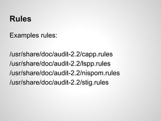 Linux audit framework | PDF