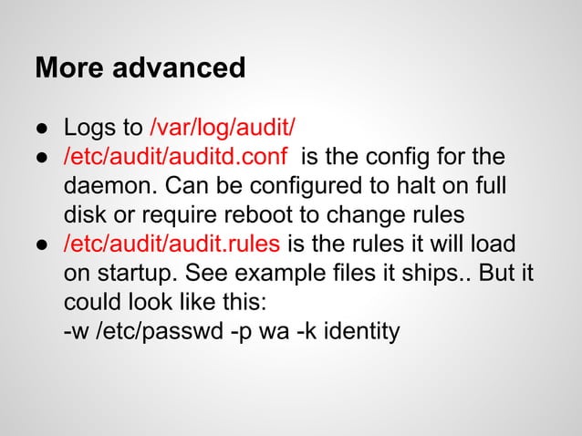 Linux Audit Framework Pdf Operating Systems Computer Software And
