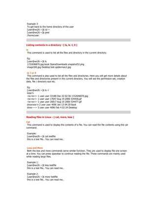 Linux basic commands | DOCX | Operating Systems | Computer Software and Applications