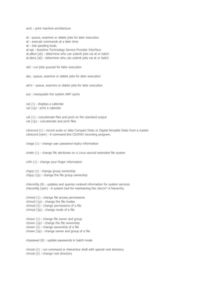 Linux basic commands | DOCX | Operating Systems | Computer Software and ...