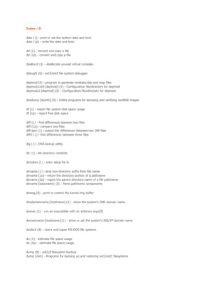 Linux basic commands | DOCX | Operating Systems | Computer Software and ...