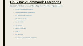 Linux basic commands | PPTX