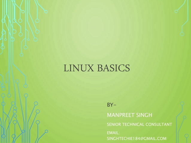 Lecture 2: Linux basics | PPTX