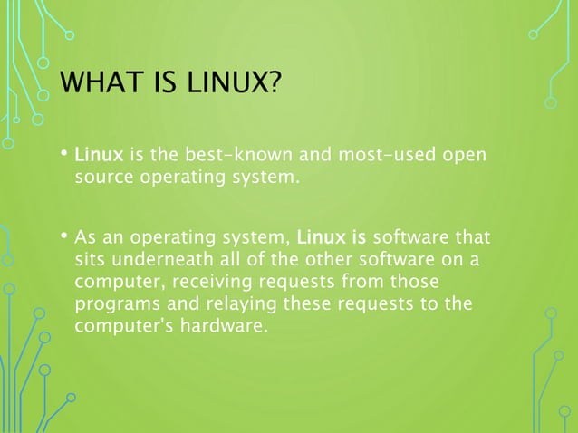 Lecture 2: Linux basics | PPTX