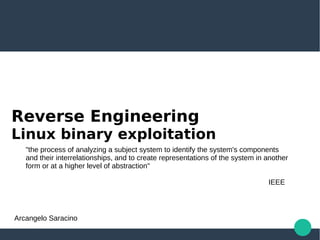 Linux binary Exploitation | PPT