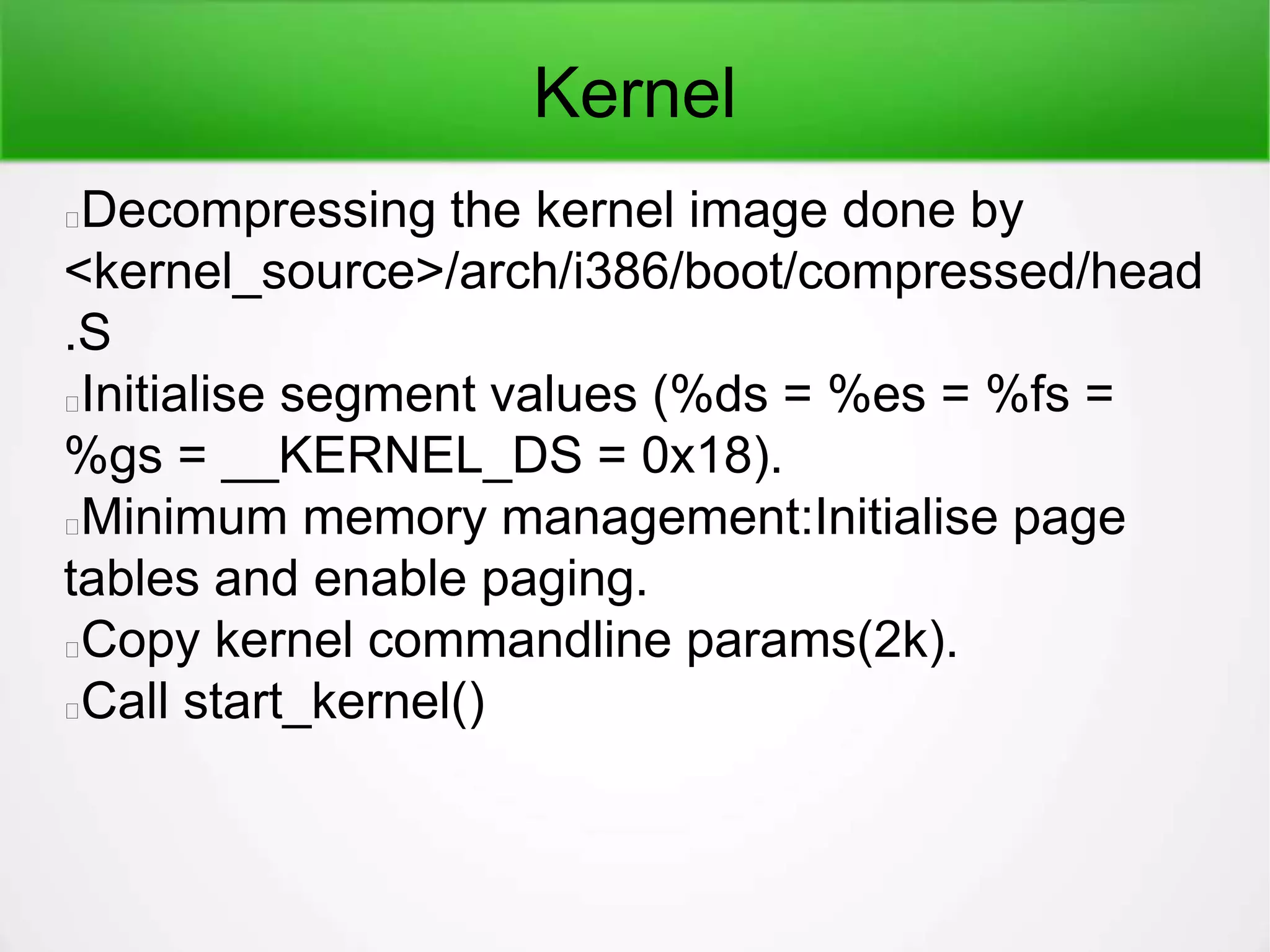 Linux boot process | PPTX | Computing | Technology & Computing