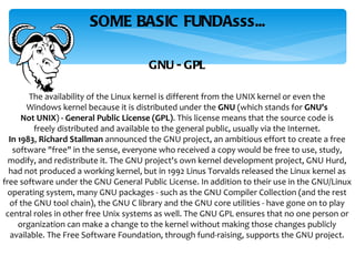 ppt on linux by MUKESH PATEL | PPT | Operating Systems | Computer Software and Applications