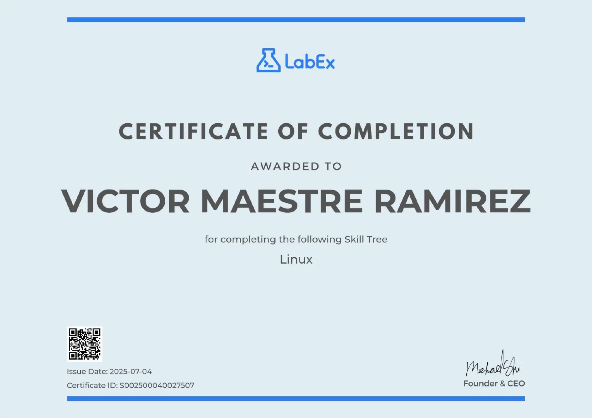 Linux Certificate of Completion - LabEx Certificate | PDF