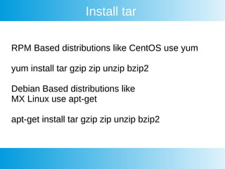 Linux class 8 tar | PPT