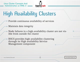 Linux Cluster Concepts | PPT