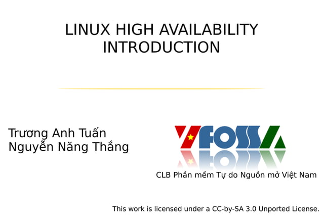 Linux cluster introduction | ODP