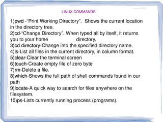 Linux cmd | ODP | Operating Systems | Computer Software and Applications