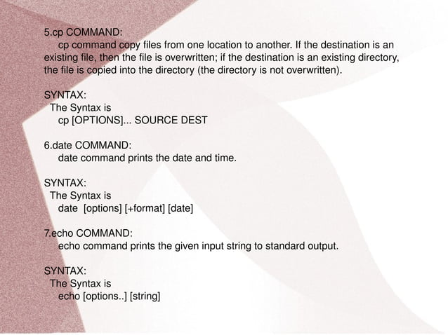 Linux commands | ODP