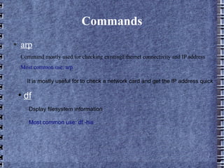 Linux commands | PPT | Operating Systems | Computer Software and ...