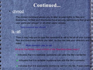 Linux commands | PPT | Operating Systems | Computer Software and Applications