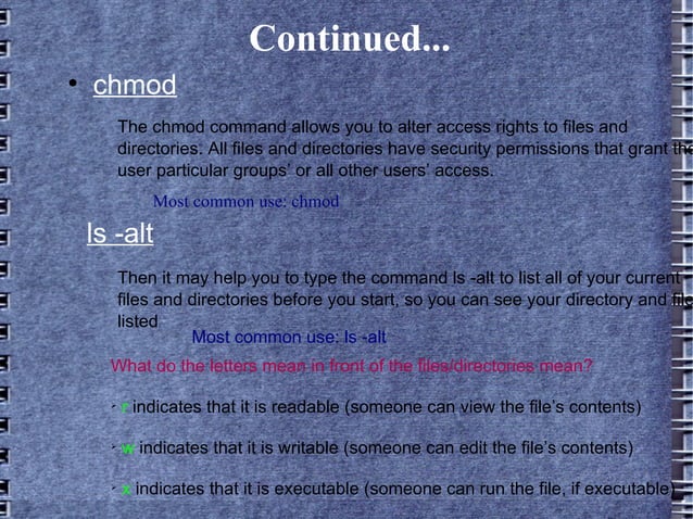 Linux Commands Ppt Operating Systems Computer Software And