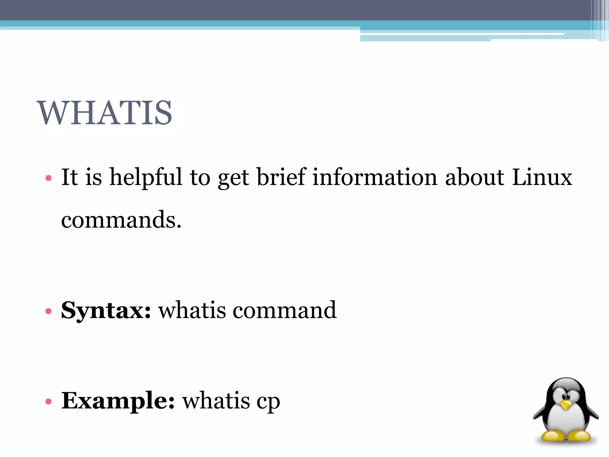 Linux commands | PPTX