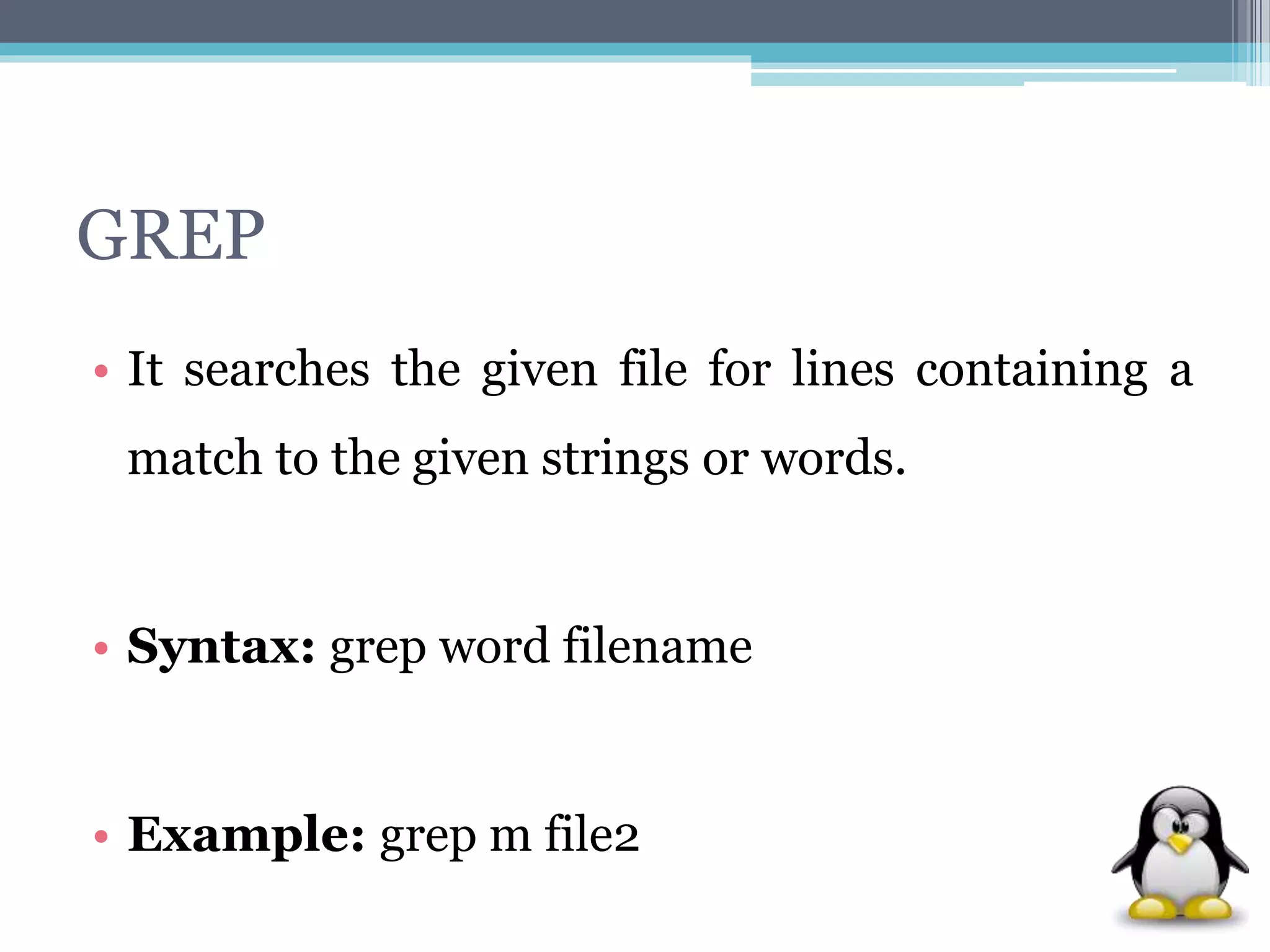 Linux commands | PPTX